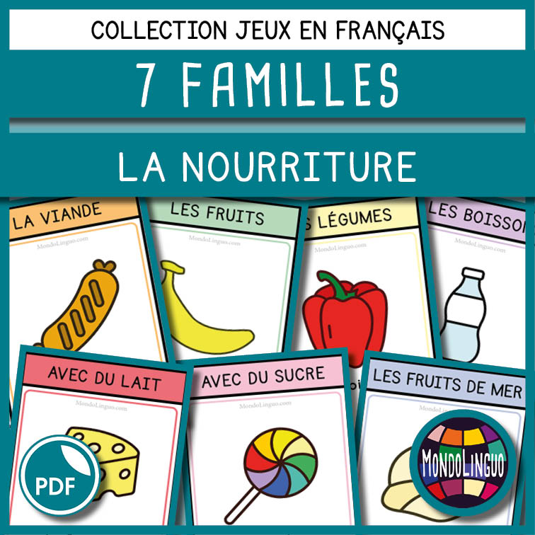 Jeu de 7 familles sur la nourriture et les aliments - Mondolinguo ...