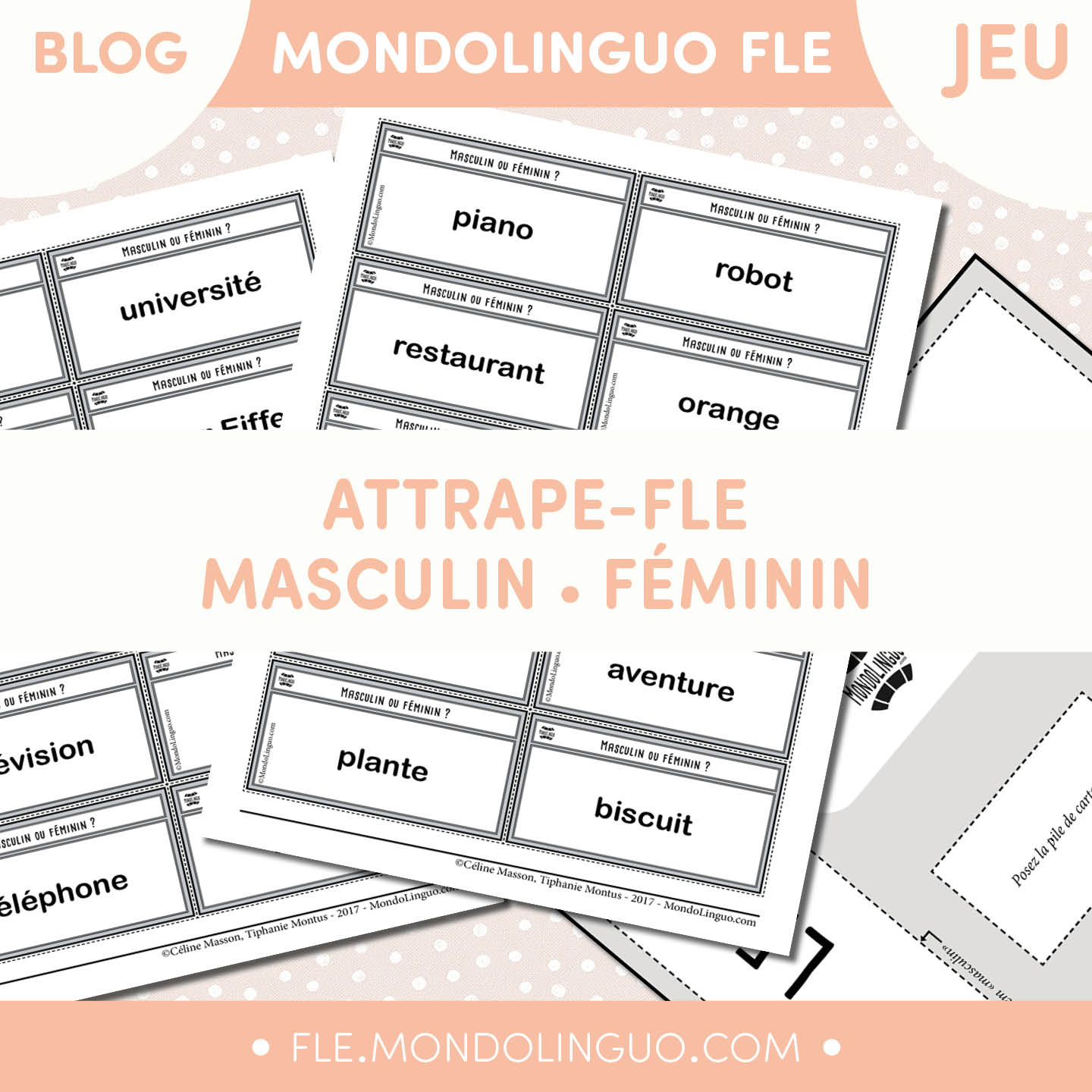 Jeu de grammaire FLE : Masculin ou féminin - Mondolinguo - Français