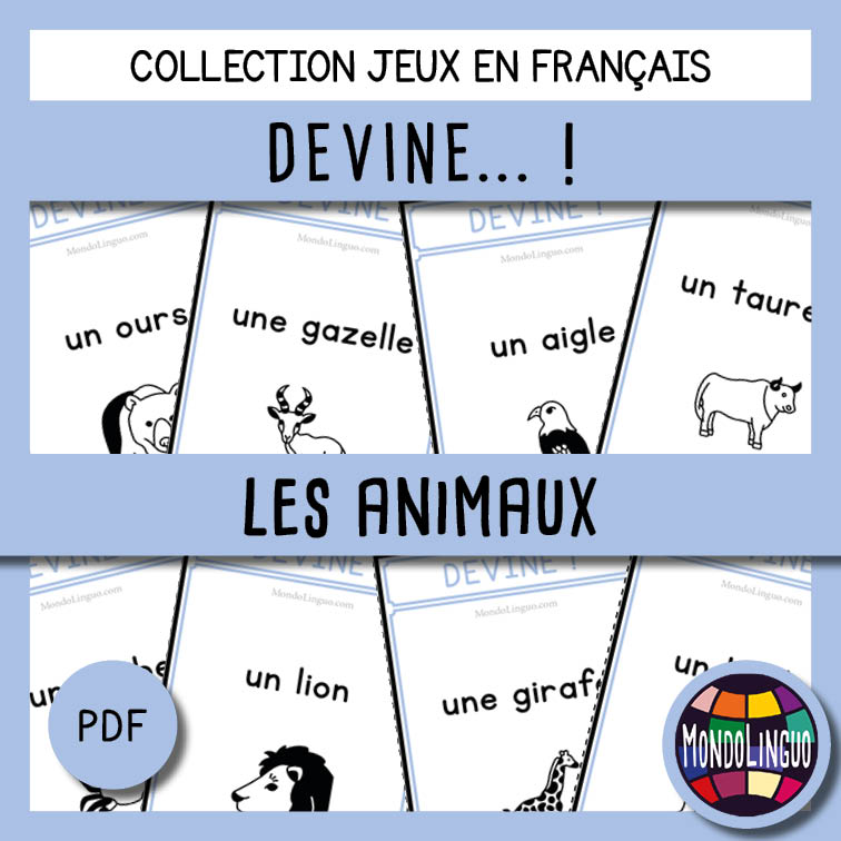 Cartes à faire deviner en FLE : "Devine !" sur les animaux ...