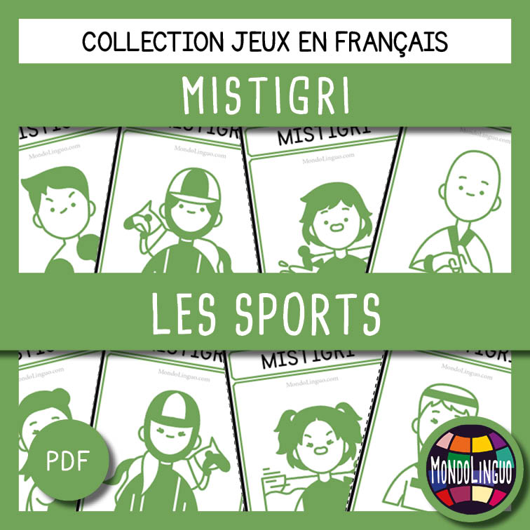 Jeu de cartes FLE : Mistigri des sports - Mondolinguo - Français
