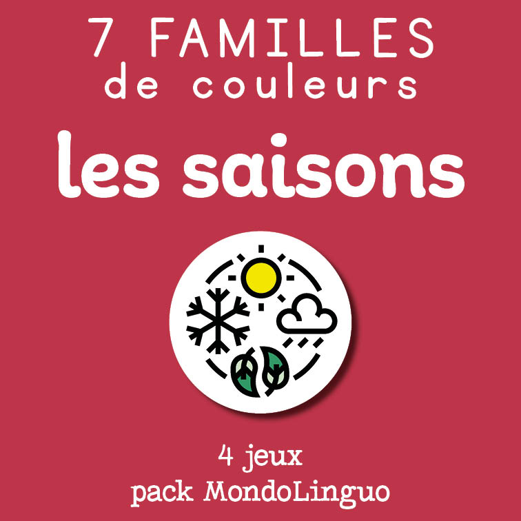 4 jeux de 7 familles - Pack 4 saisons - Mondolinguo - Français