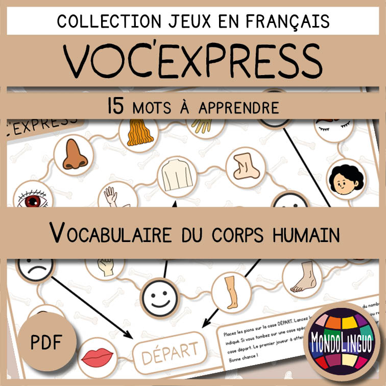 Jeux pour la classe de FLE : Voc'Express sur le corps humain ...