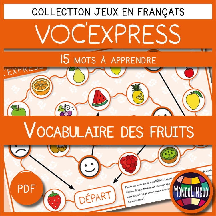 Jeux pour la classe de FLE : Voc'Express sur les fruits - Mondolinguo ...